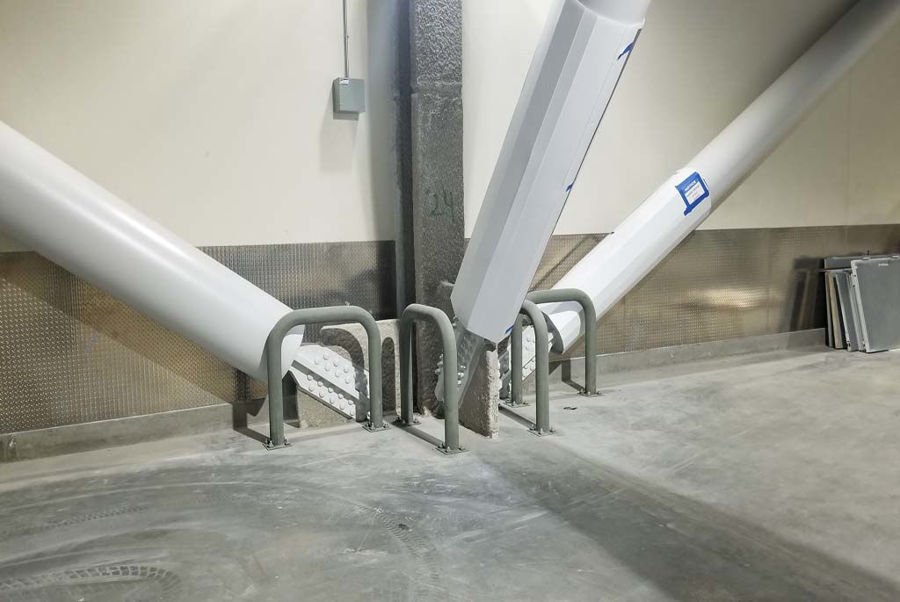 Curved Steel Bollards for SoFi Stadium : Albina Co., Inc.